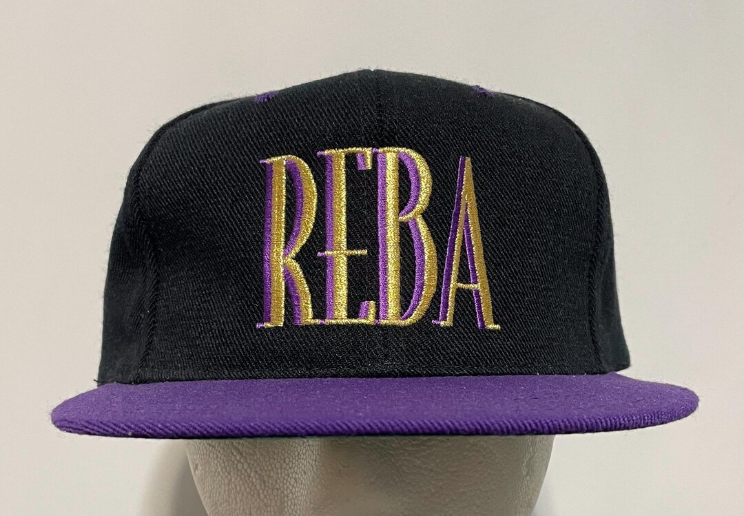 Vintage 90s Reba Mcentire Snapback Hat Cap Headmaster Wool Blend Black ...