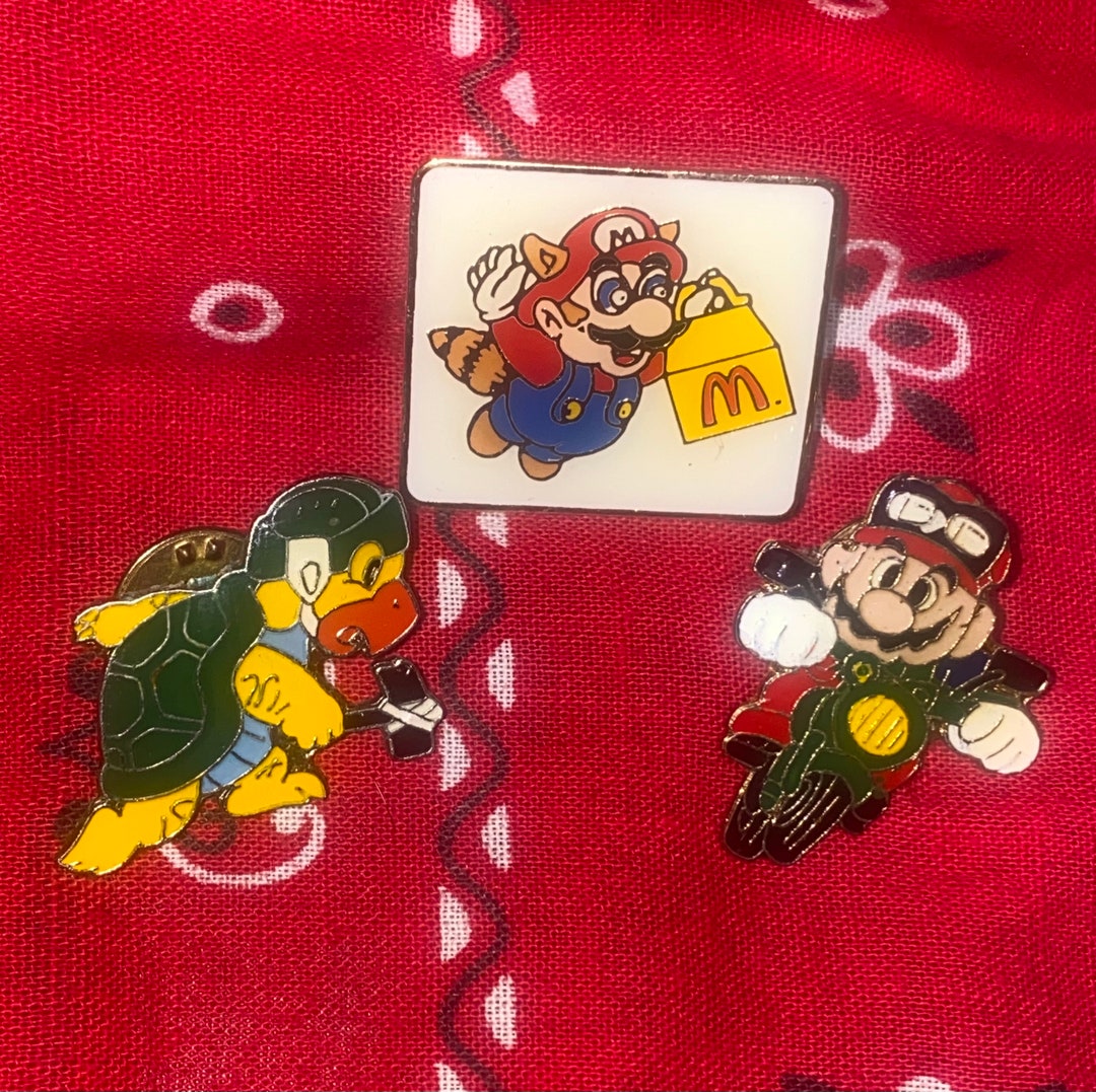 Vintage Super Mario Bros. Nintendo Lapel Pins - Etsy