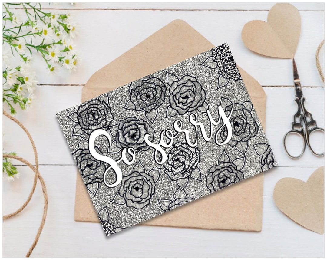 So Sorry Card - Etsy