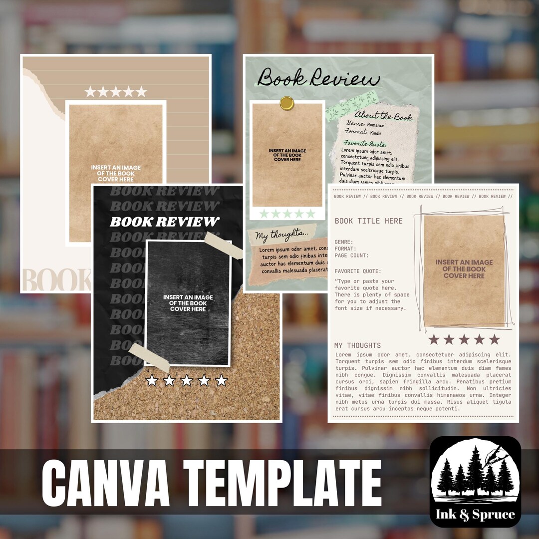 Bookstagram Book Review Templates for Instagram | Canva Free Compatible ...