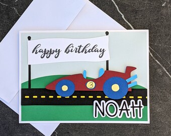 Racing Fan Birthday Card - Racing to Wish You A Happy Birthday - Race ...