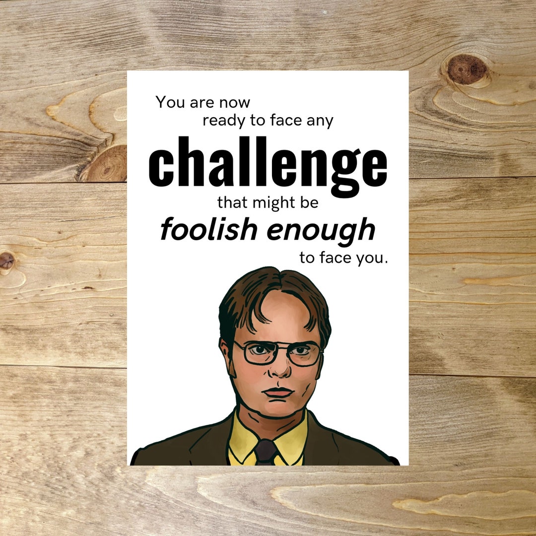 Dwight Challenge Graduation Greeting Card - Etsy