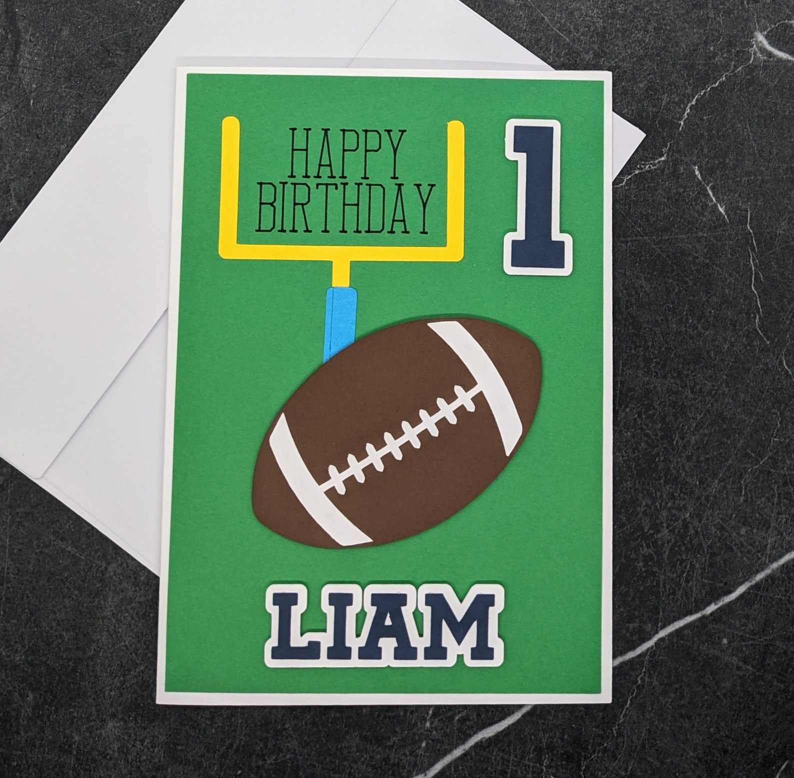 Personalized Handmade Football Birthday Greeting Card - Etsy