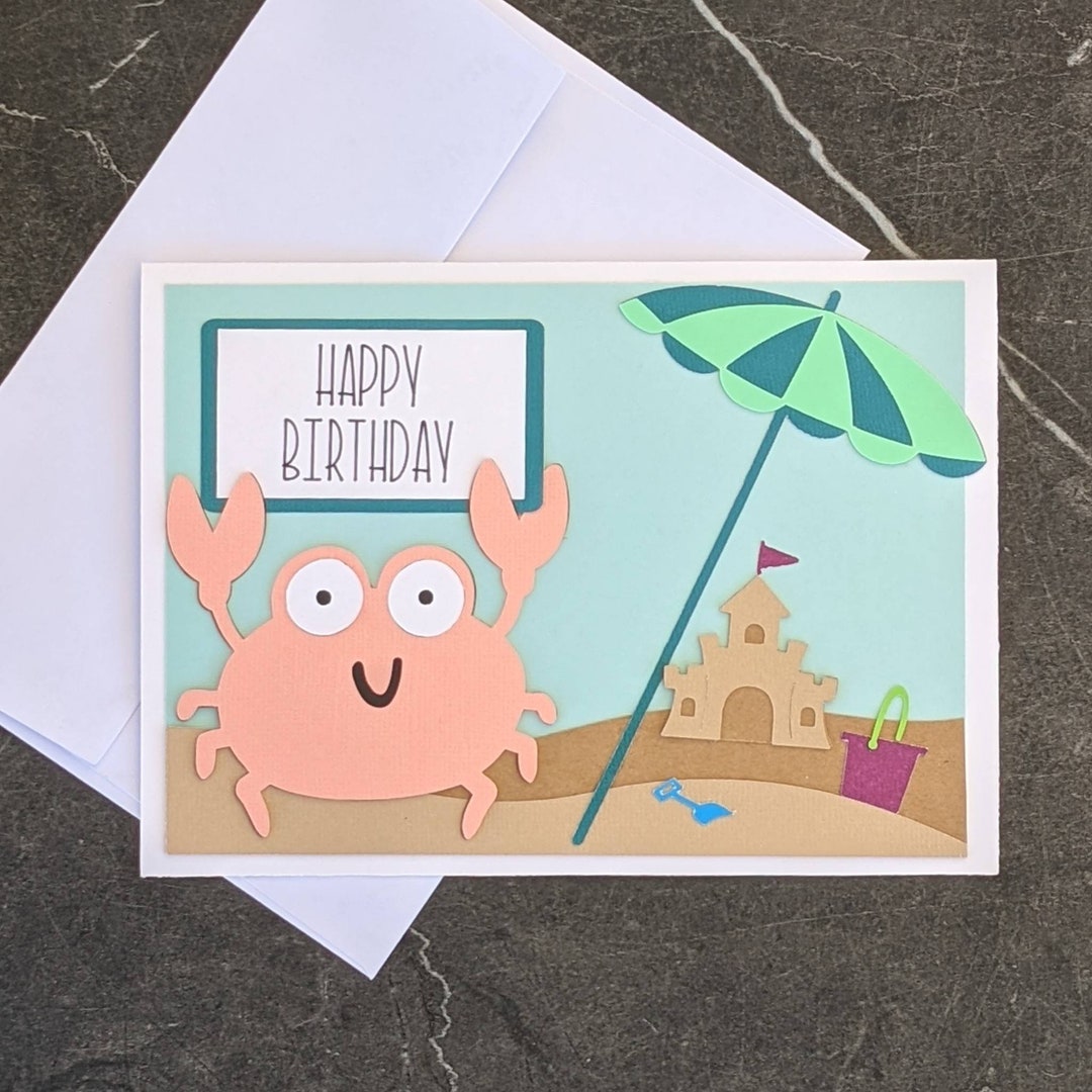Crabby Birthday Greeting Card - Etsy