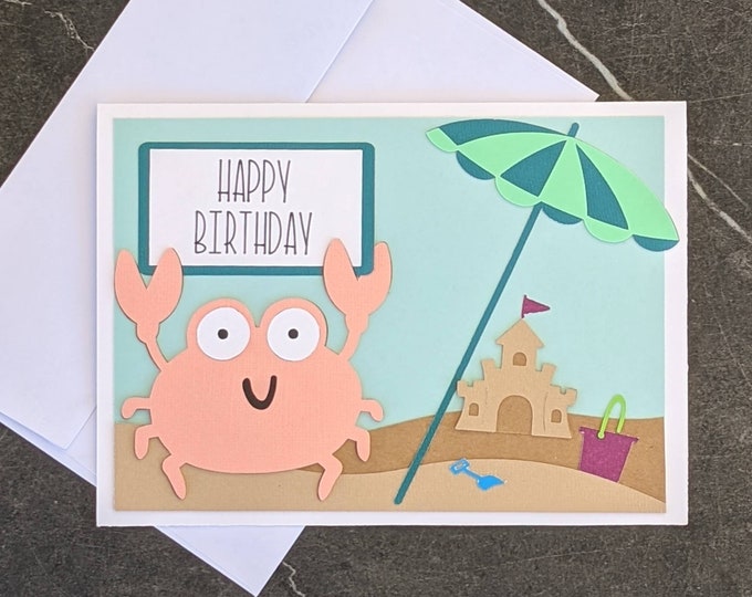 Crabby Birthday Greeting Card - Etsy