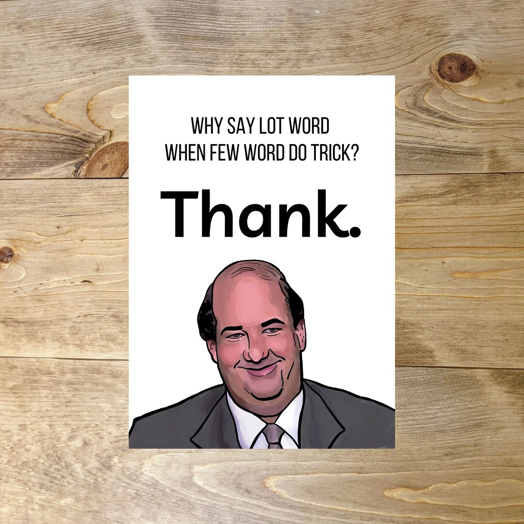 Kevin Thank You Greeting Card - Etsy
