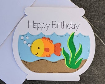 Fish Bowl Card | Etsy