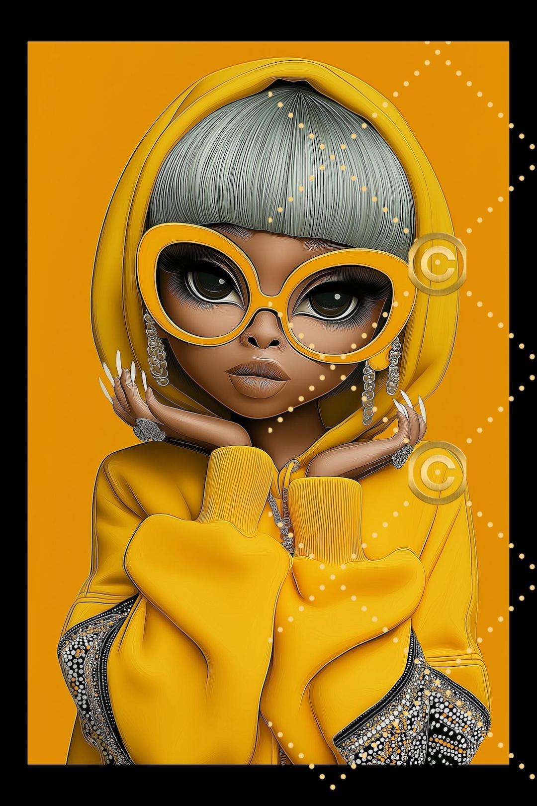 Digital Download Platinum Baddie Yellow - Etsy