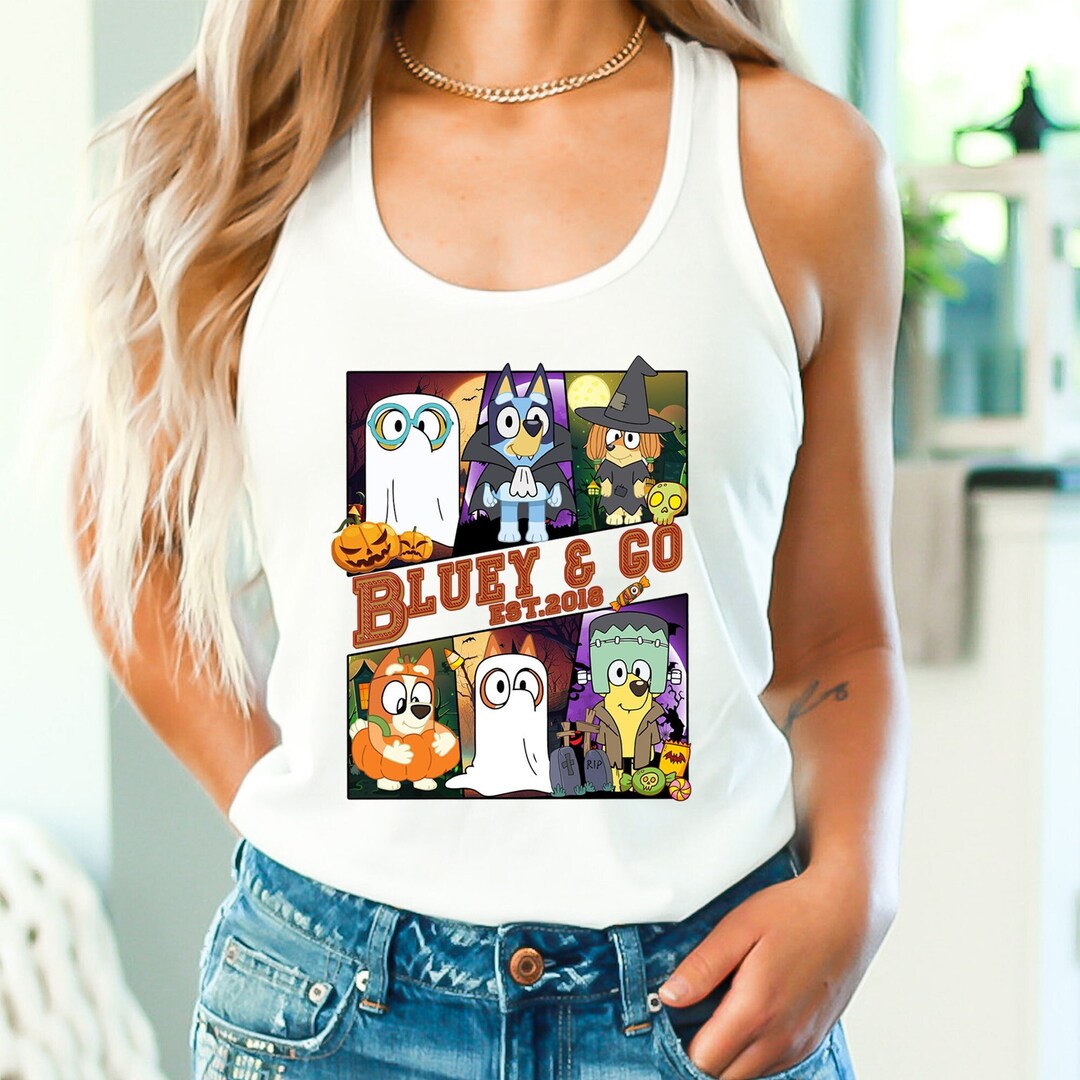 Bluey Halloween Tank Top Bluey & Co Halloween Tank Bluey - Etsy