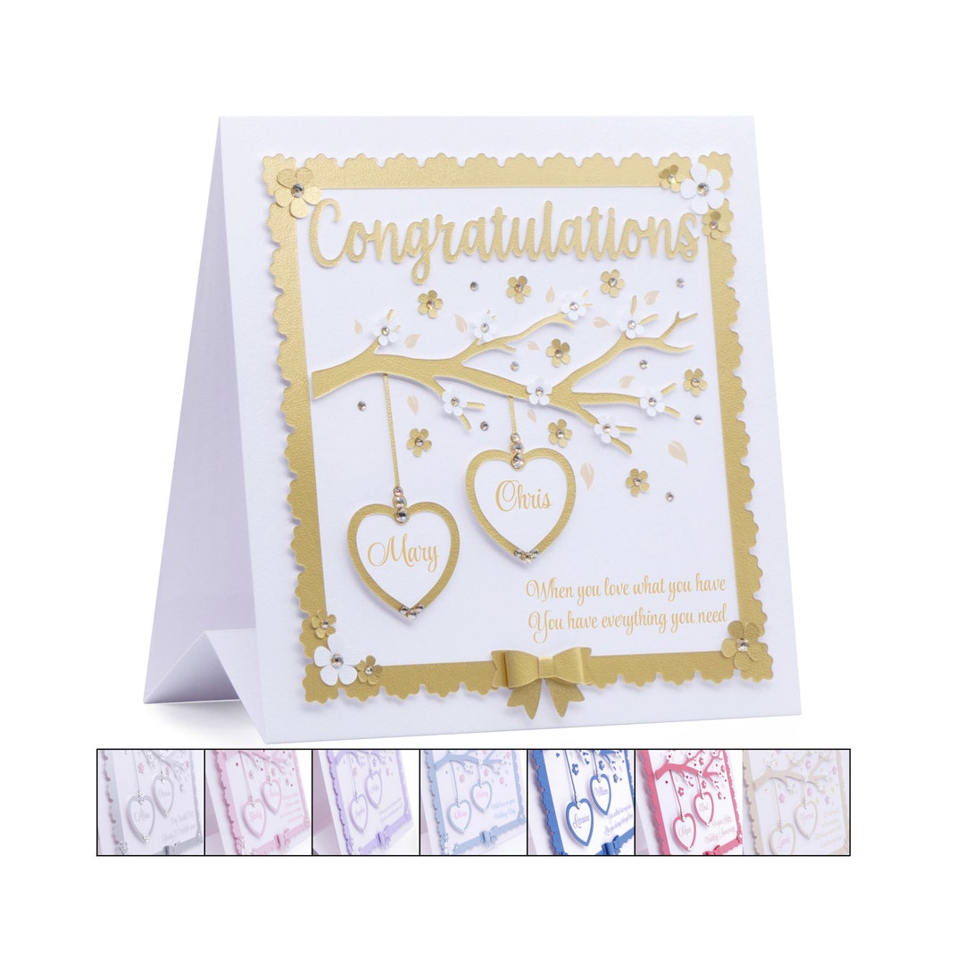 Personalised Golden Wedding Anniversary Card Luxury Silver - Etsy UK