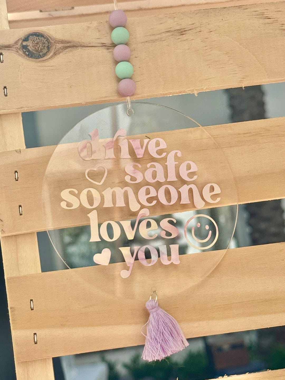 Drive Safe Somebody Loves You Car Charms, Car Hanging Accessories, Car ...