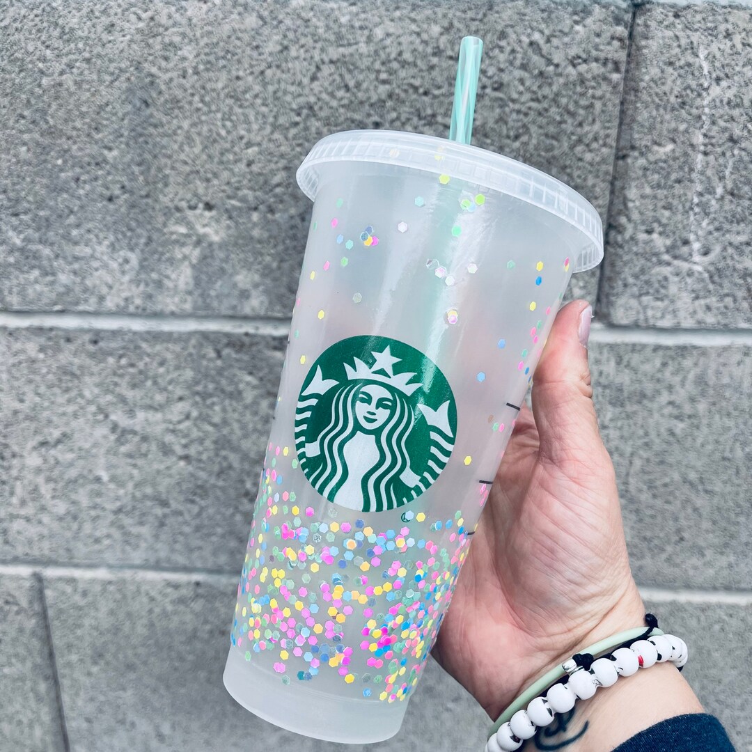 Spring Starbucks Cold Cup, Pastel Glitter Spring Tumbler, Easter ...