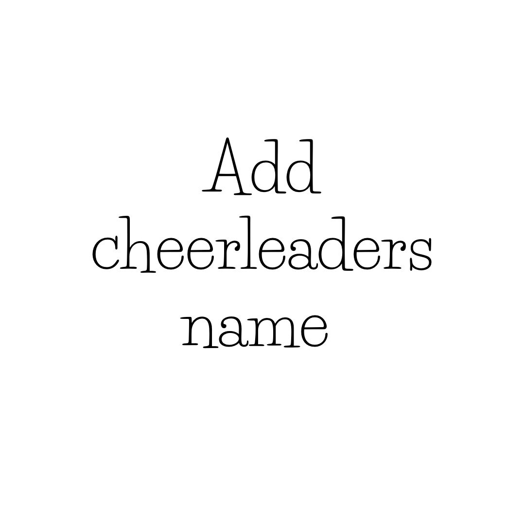 Add Cheerleaders Name to Shirt - Etsy