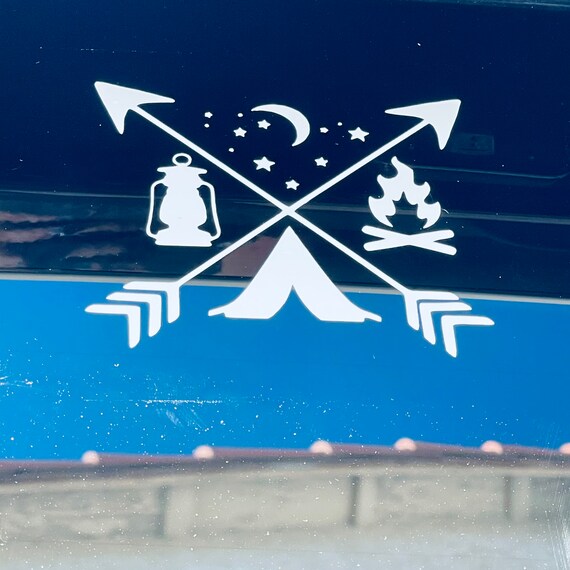 Camping Car Decal Tent Camping Adventure Car Decal Car | Etsy