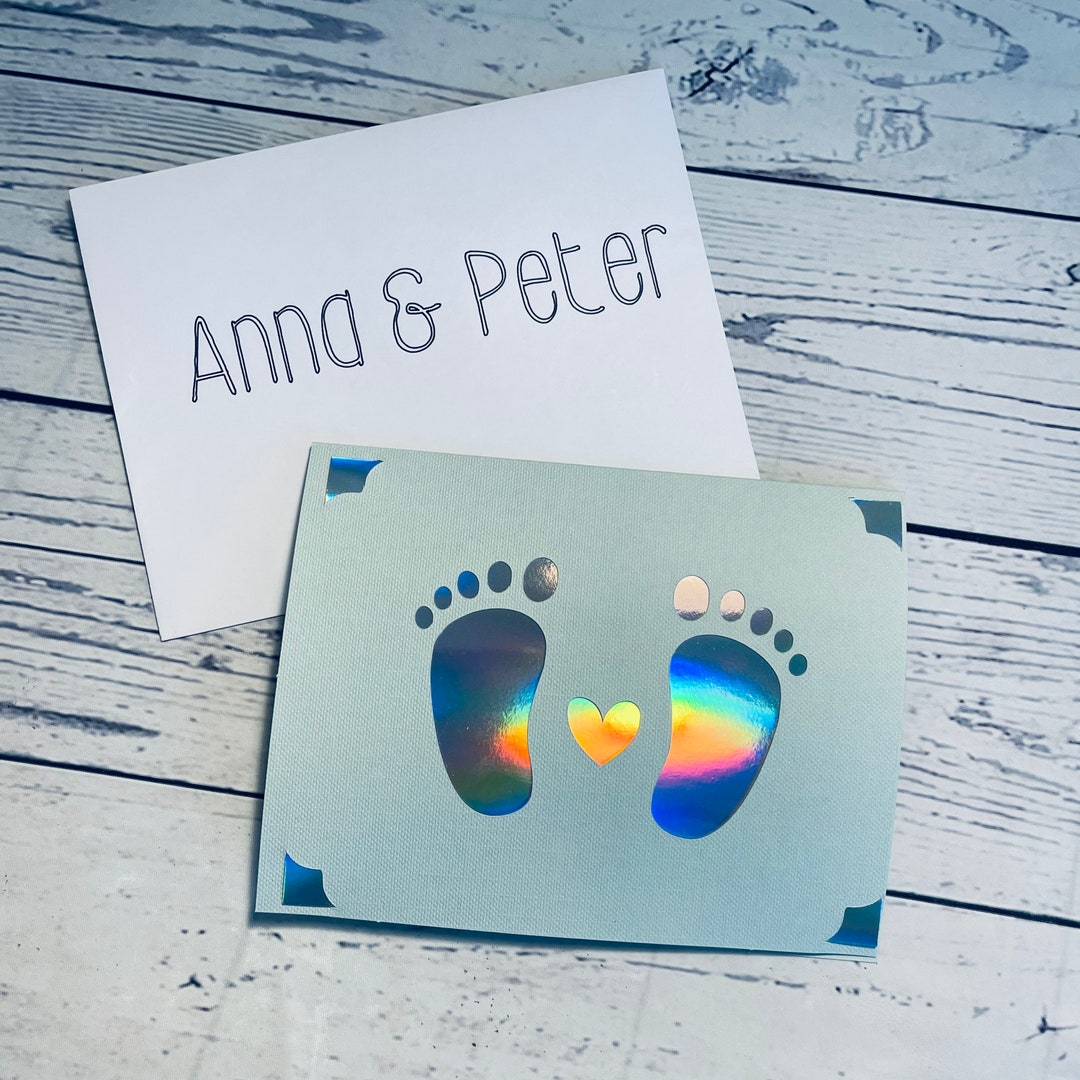 Personalized Baby Card, New Baby, Congratulations, Gift Message Card ...