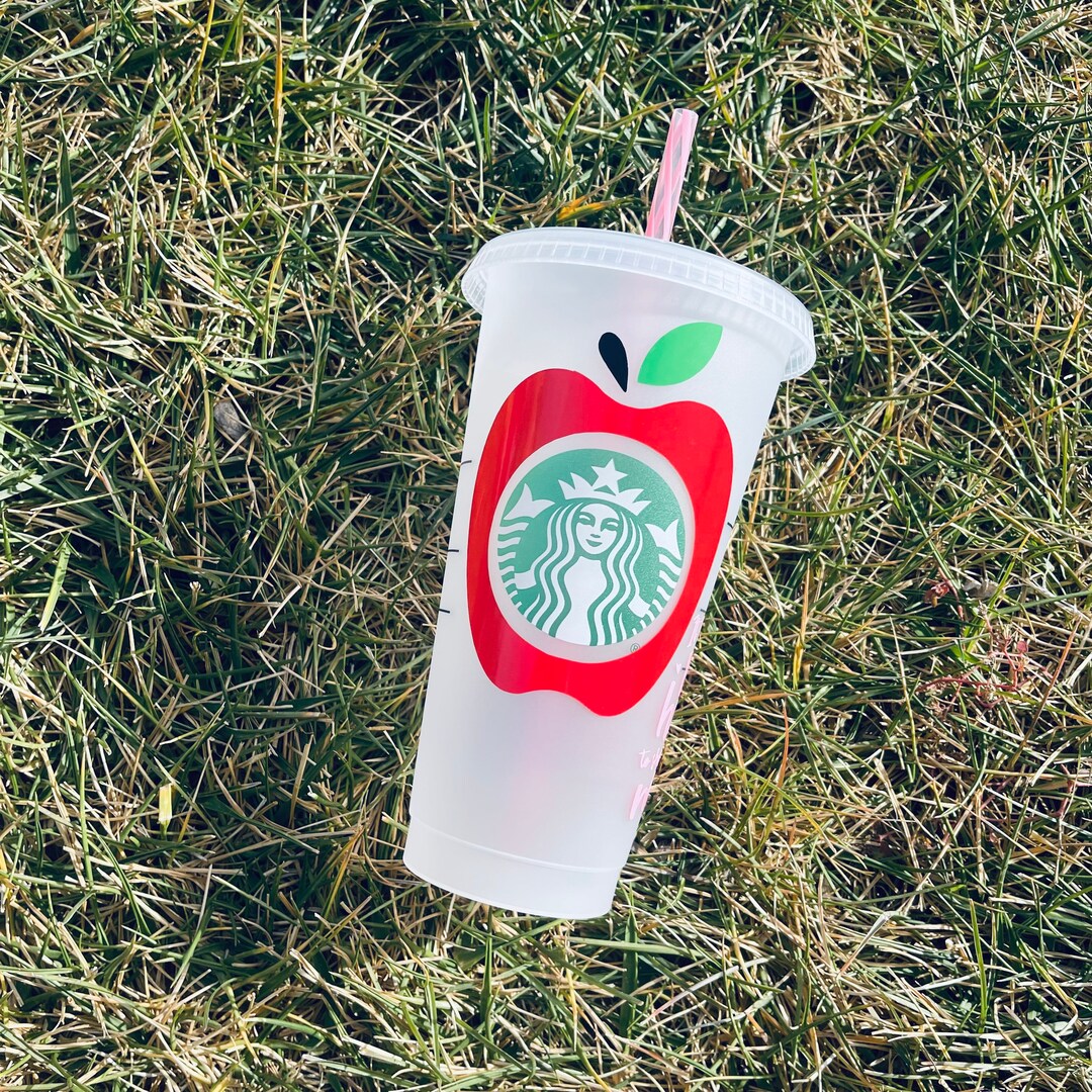Teacher Starbucks Cup, Teacher Apple Personalized Starbucks Cup ...
