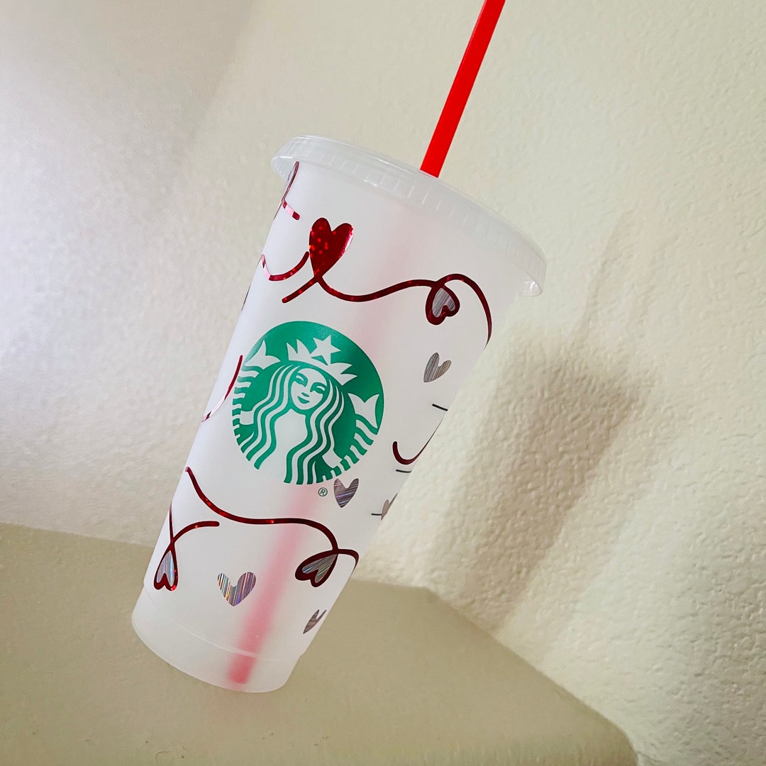 Valentines Heart Starbucks Cup, Valentines Gift for Her, Valentine’s ...
