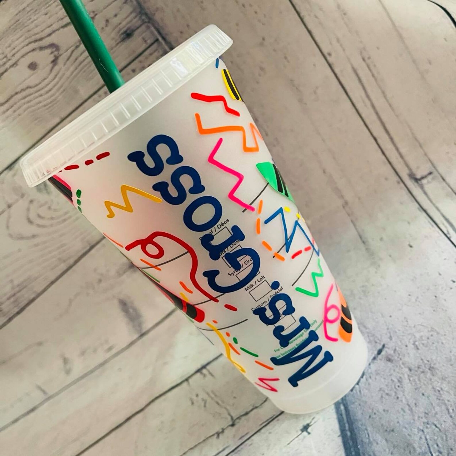 Teacher Starbucks Cup Personalized Starbucks Cup Back to - Etsy