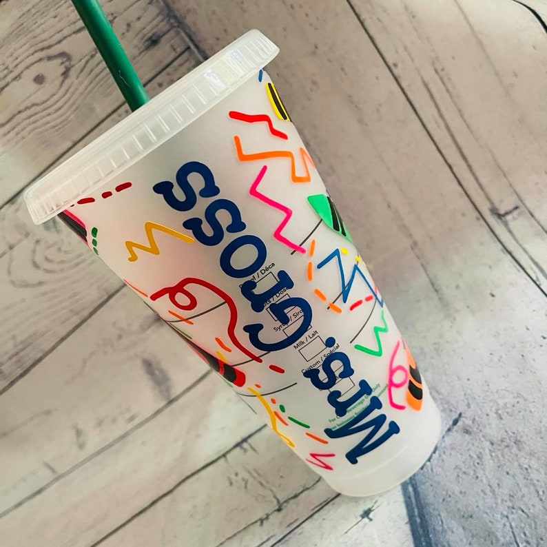 Teacher Starbucks Cup Personalized Starbucks Cup Back to - Etsy