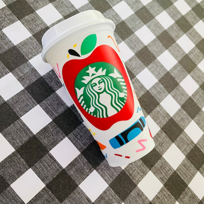 Teacher Starbucks Cup Personalized Starbucks Cup Back to - Etsy
