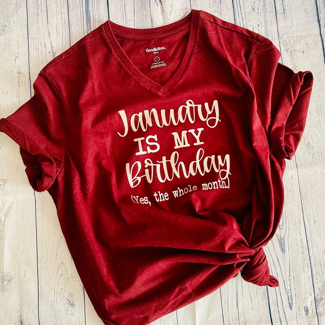 Birthday Month Shirt, January Shirt, January Birthday Shirt, Girls ...