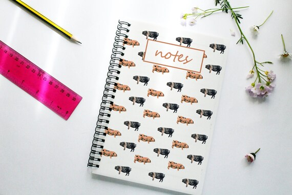 Pig Notebook Piggies Accessories Animal Notepad Pen and - Etsy
