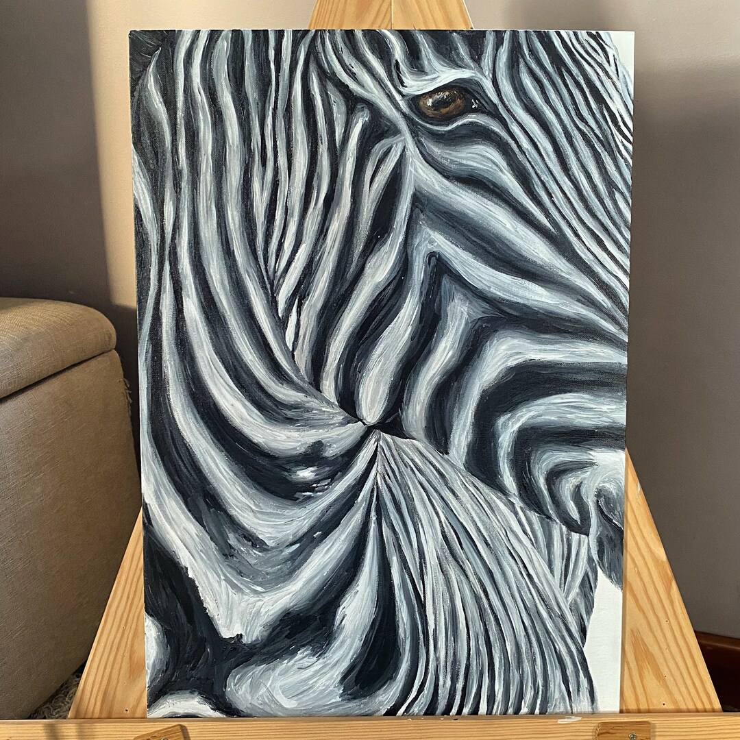 Zebra Art Print, Zebra Wall Art, Animal Painting, - Etsy