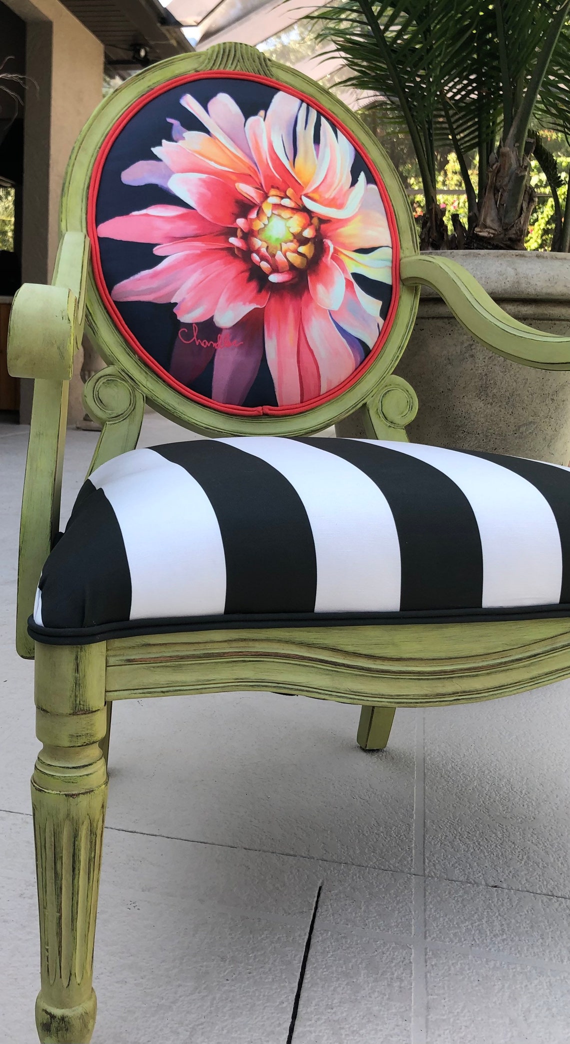 PINK FLOWER CHAIR - Etsy