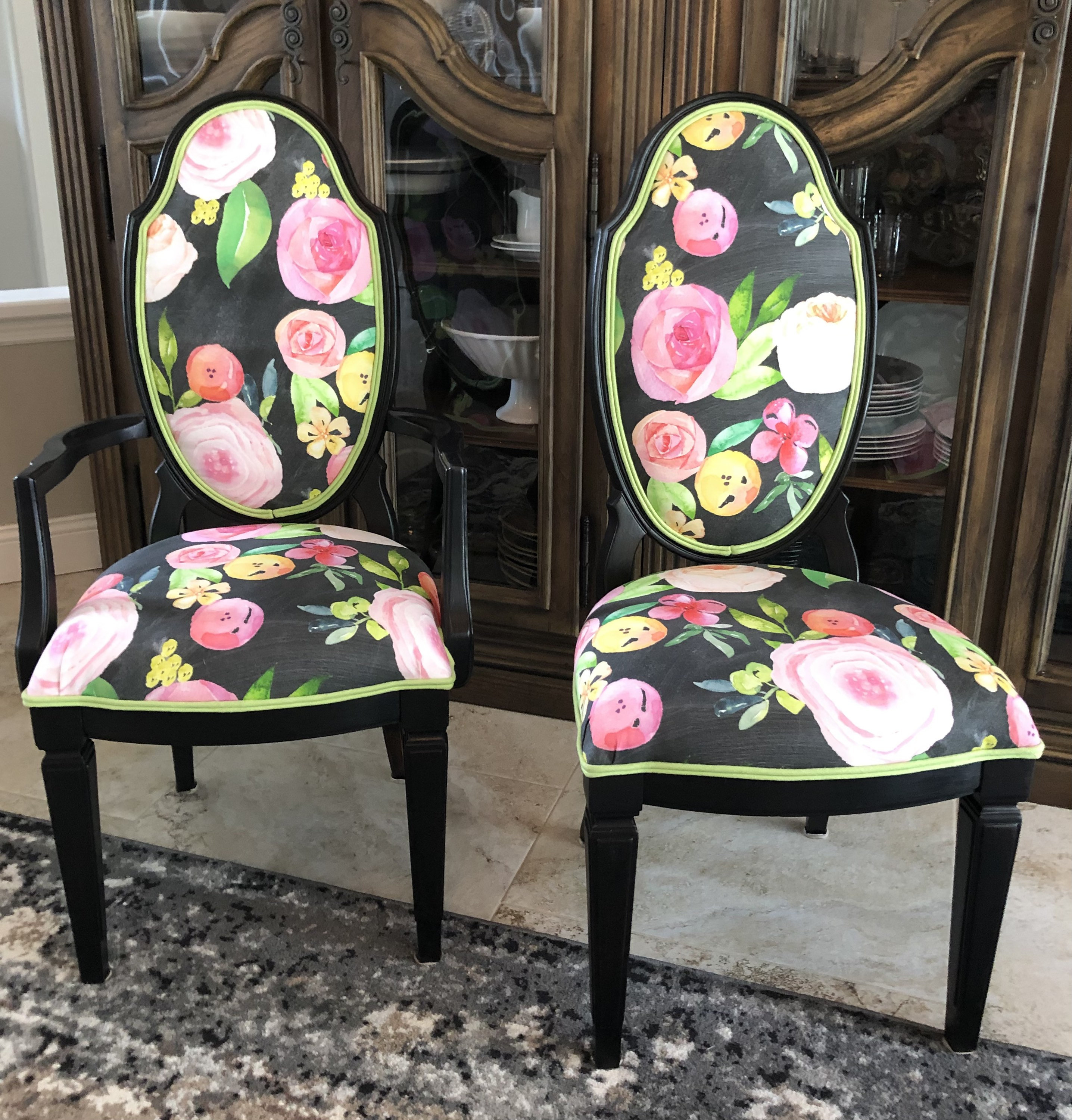 Floral Dining Room Chairs