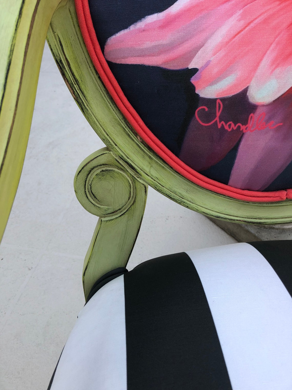 PINK FLOWER CHAIR - Etsy