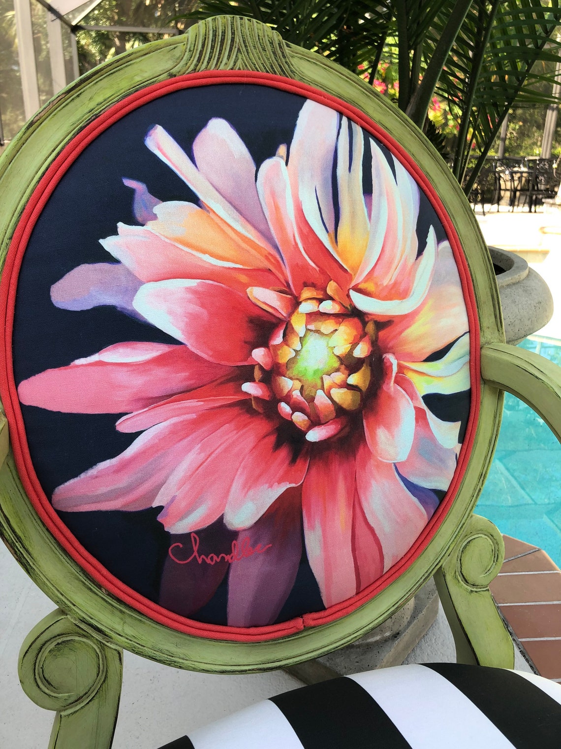 PINK FLOWER CHAIR - Etsy