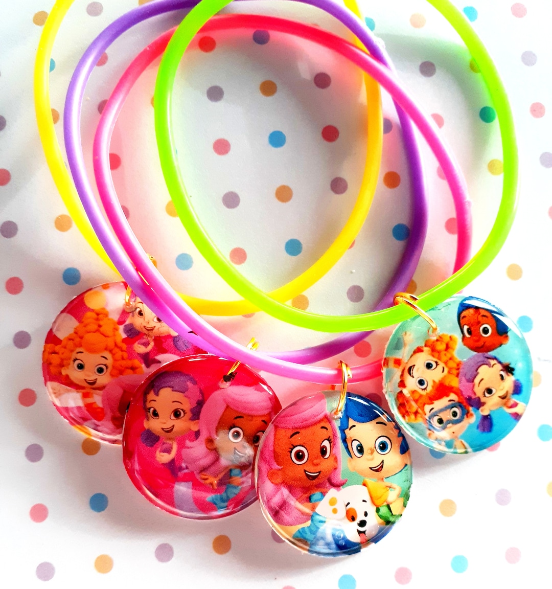 Bubble Mermaids Fish- 6 Jelly Bracelets -toys Birthday Prizes Pinata ...