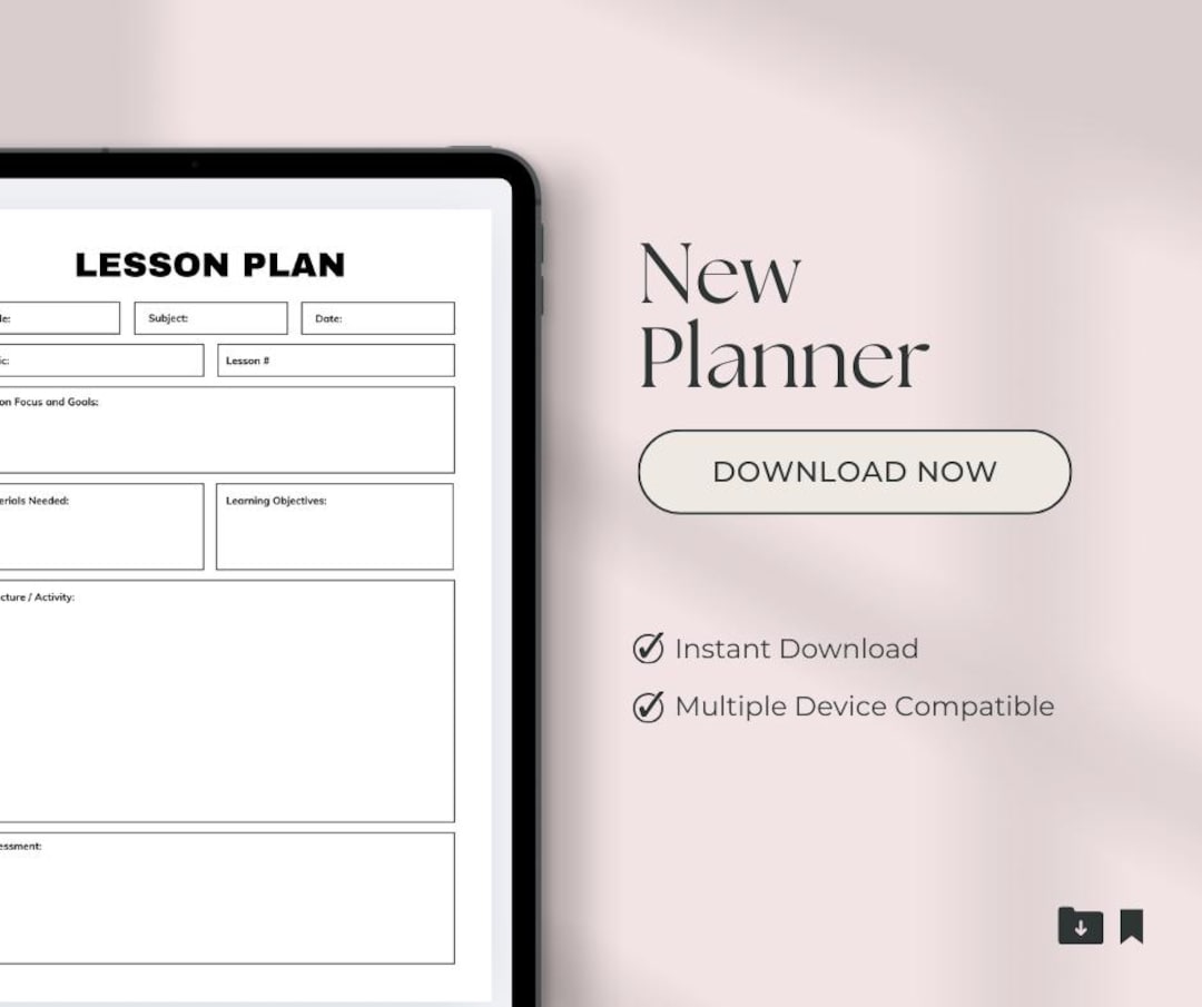 Customizable Lesson Plan Template for Teachers - Etsy Australia