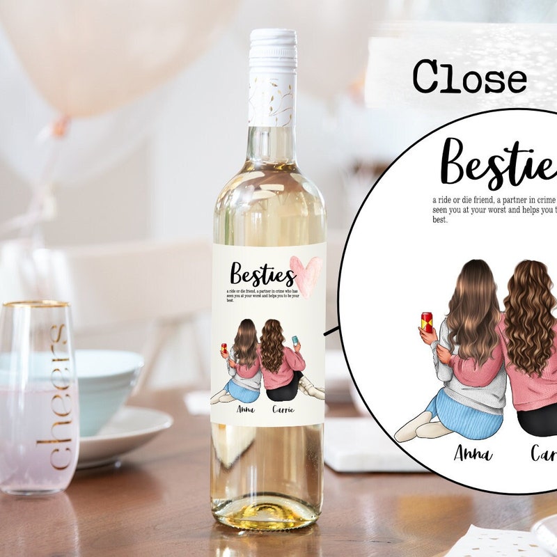 Friend Wine Labels - Etsy