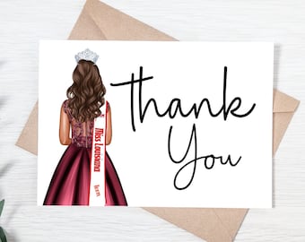 Personalized Pageant Stationary Set of Folded Note Cards Custom ...