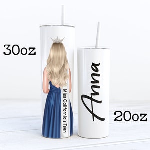 The Original Personalized Pageant Skinny Tumbler | Travel Cup | Pageant ...