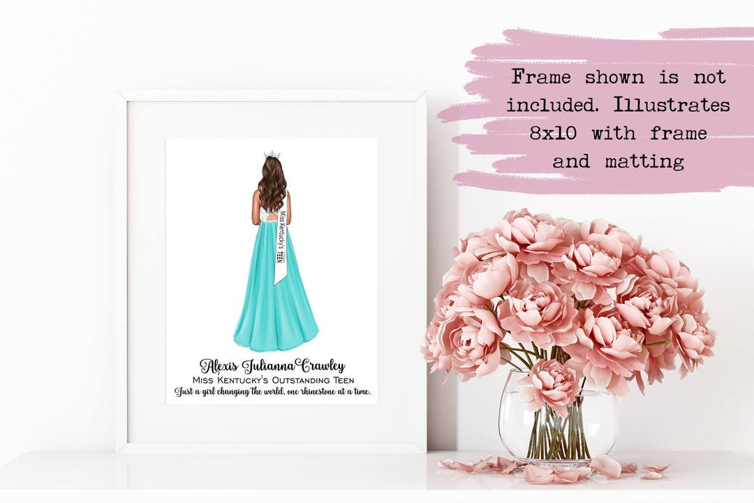 Personalized Pageant Portrait 5x7 | 8x10 Pageant Keepsake, Pageant Gown ...