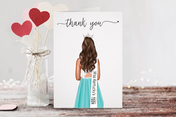 Personalized Pageant Stationary Set of Folded Note Cards - Etsy