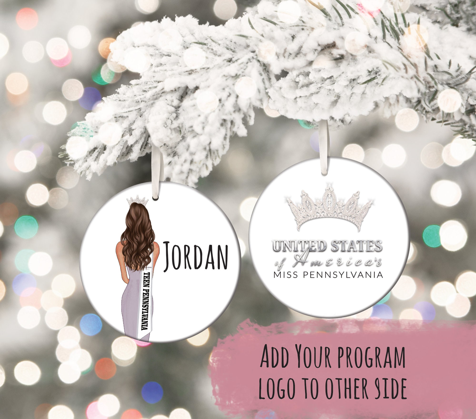 Pageant Program Title Ceramic Ornament Personalized Queen - Etsy