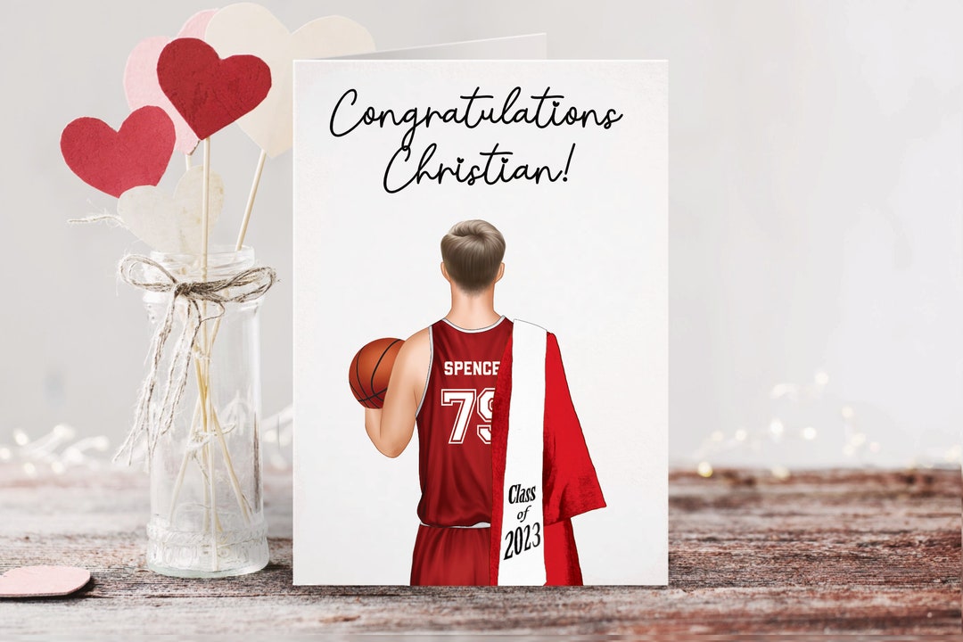 Graduation 2025 Basketball Custom Card | Personalized Graduation Card ...