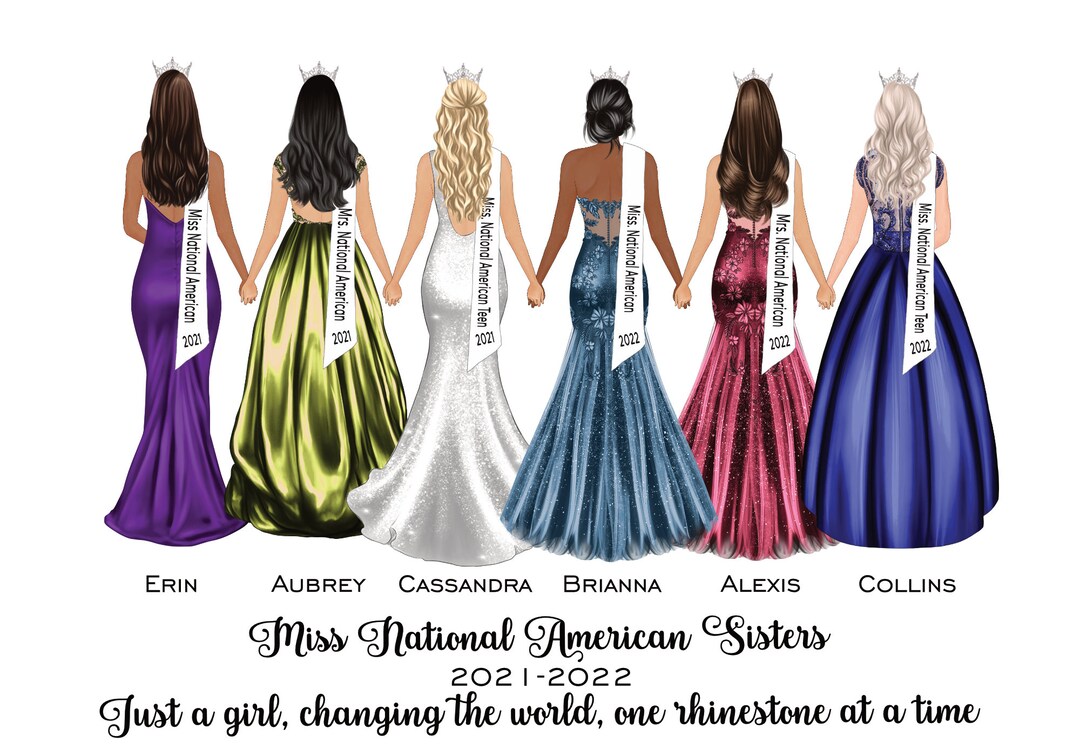 Personalized Pageant Sisters Portrait 5x7 | 8x10 Pageant Keepsake ...