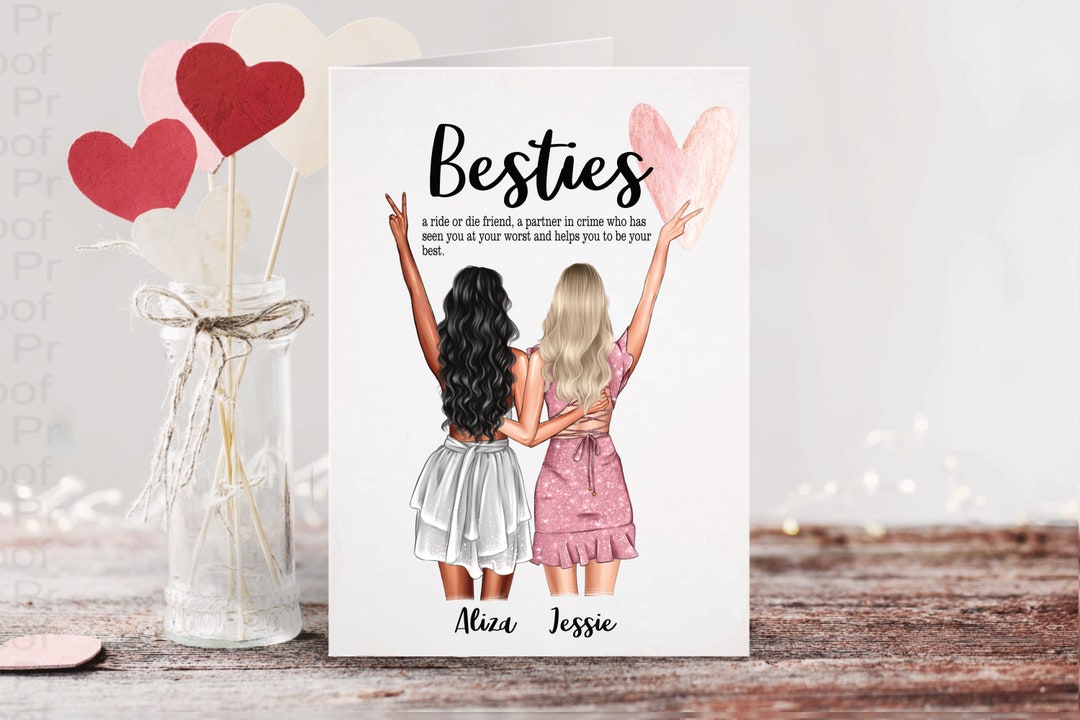 Bestie Dictionary Quote Personalized Folded Note Cards | Bestie ...