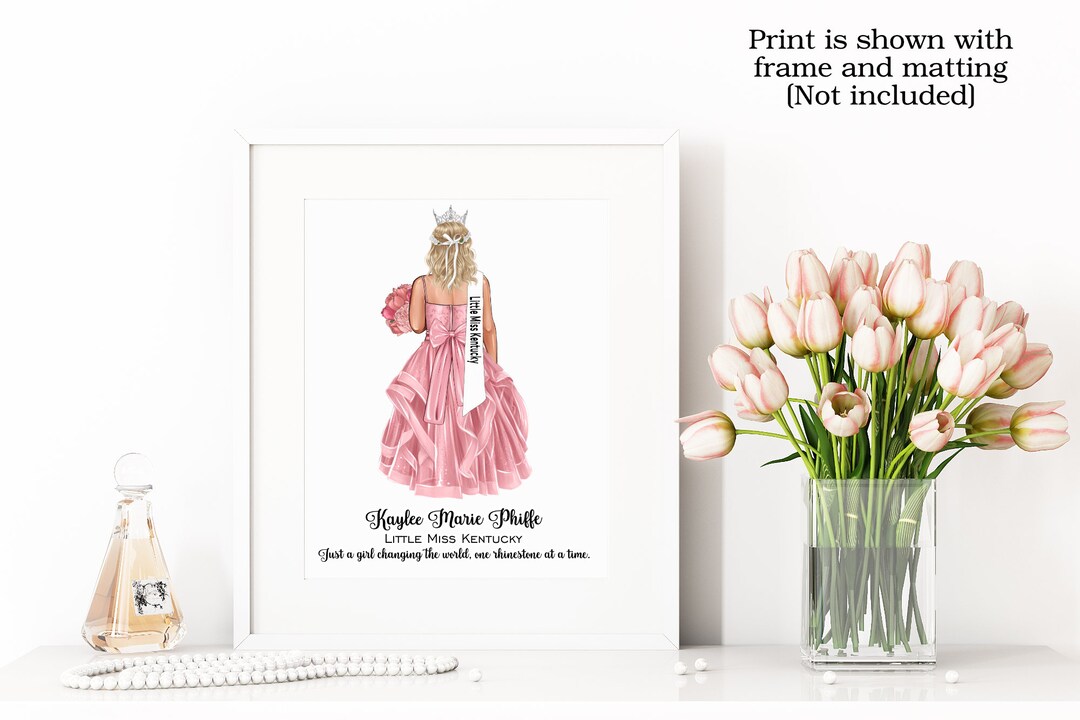 Personalized Pageant Portrait 5x7 | 8x10 Pageant Keepsake, Pageant Gown ...