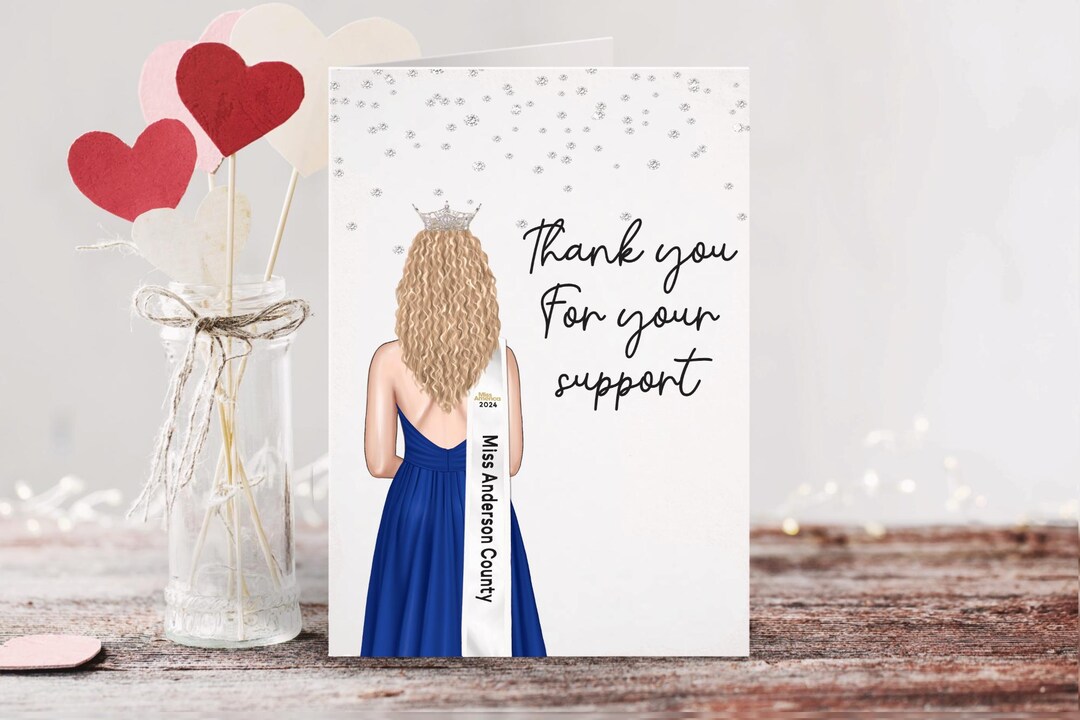 Personalized Pageant Stationary Set of Folded Note Cards | Custom ...