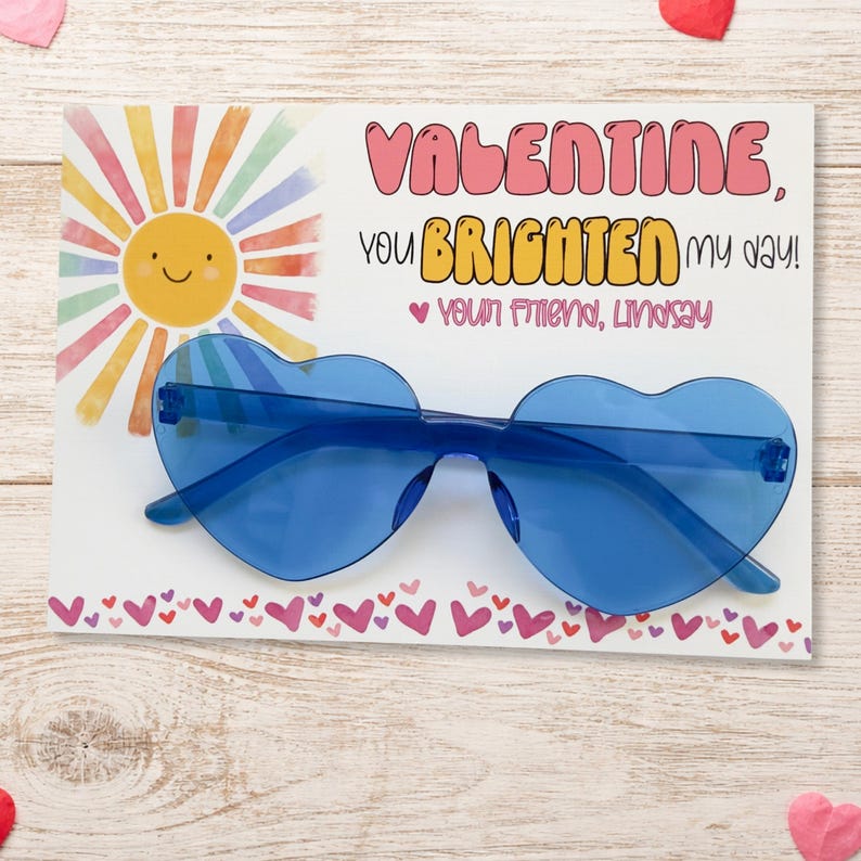 Valentine You Brighten My Day Custom Valentine's Day Exchange ...