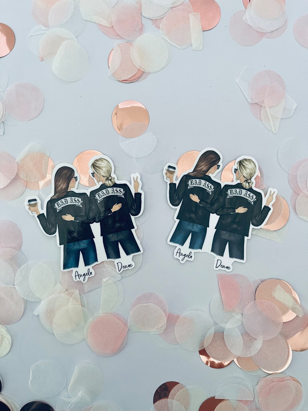 Bad Ass Best Friends Soul Sisters Custom Portrait Stickers | Best ...