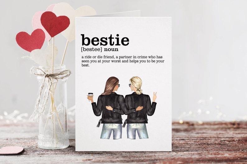 Bestie Dictionary Quote Personalized Folded Note Cards | Bestie ...