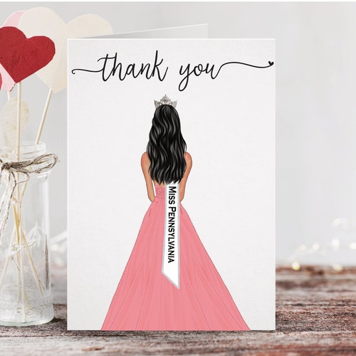Personalized Pageant Stationary Set of Folded Note Cards - Etsy