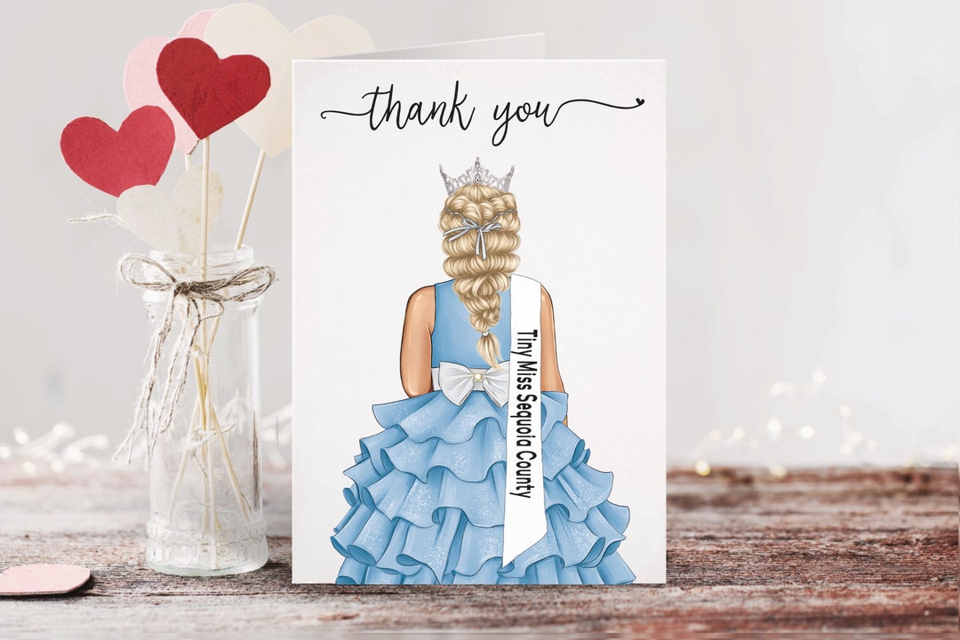 Personalized Pageant Stationary Set of Folded Note Cards | Custom ...