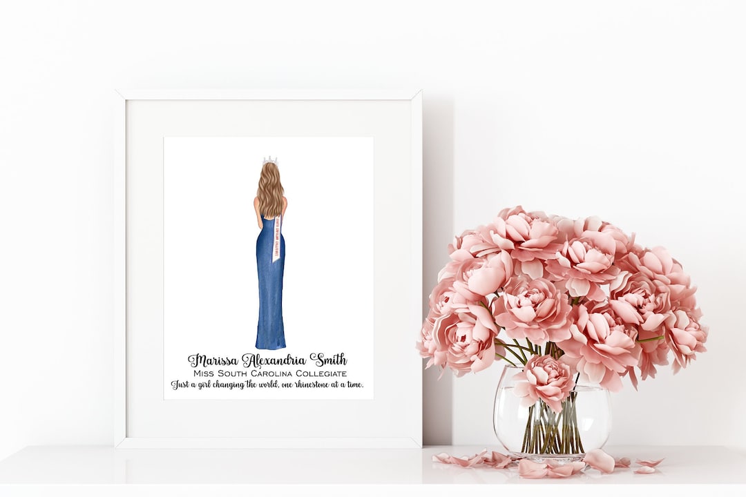 Personalized Pageant Portrait 5x7 | 8x10 Pageant Keepsake, Pageant Gown ...